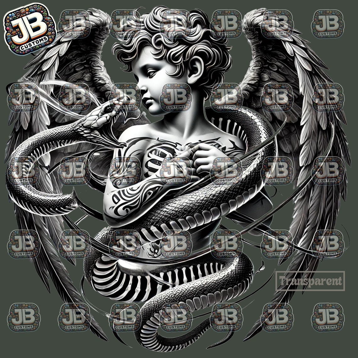 Abstract Angel Serpent | Clip Art | Streetwear Design Perfect for T ...