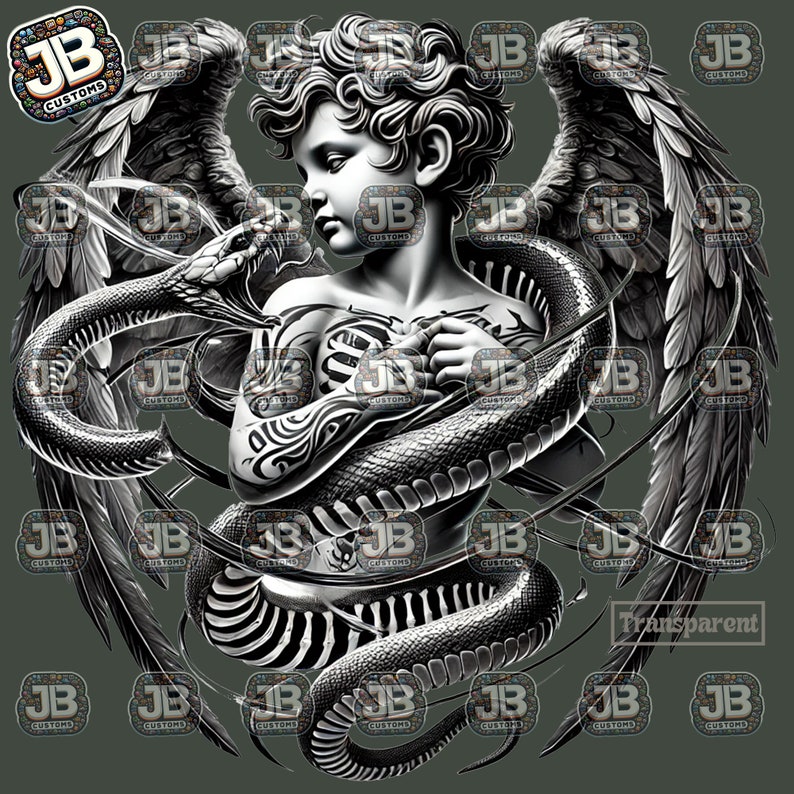 Abstract Angel Serpent | Clip Art | Streetwear Design Perfect for T ...