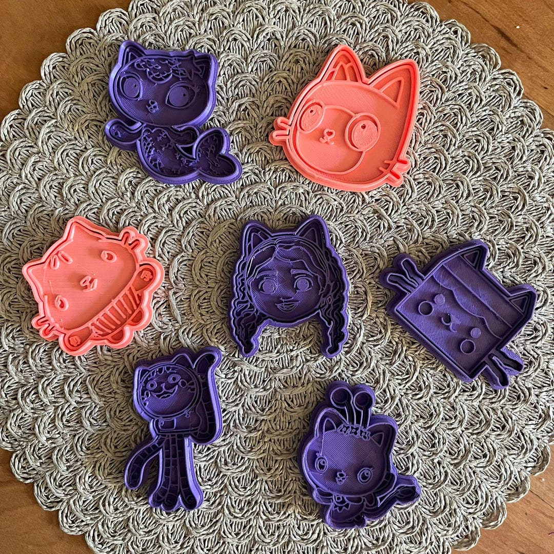 3D Printed TV Characters Gabby's Dollhouse Cookie Biscuit Cutters Set ...