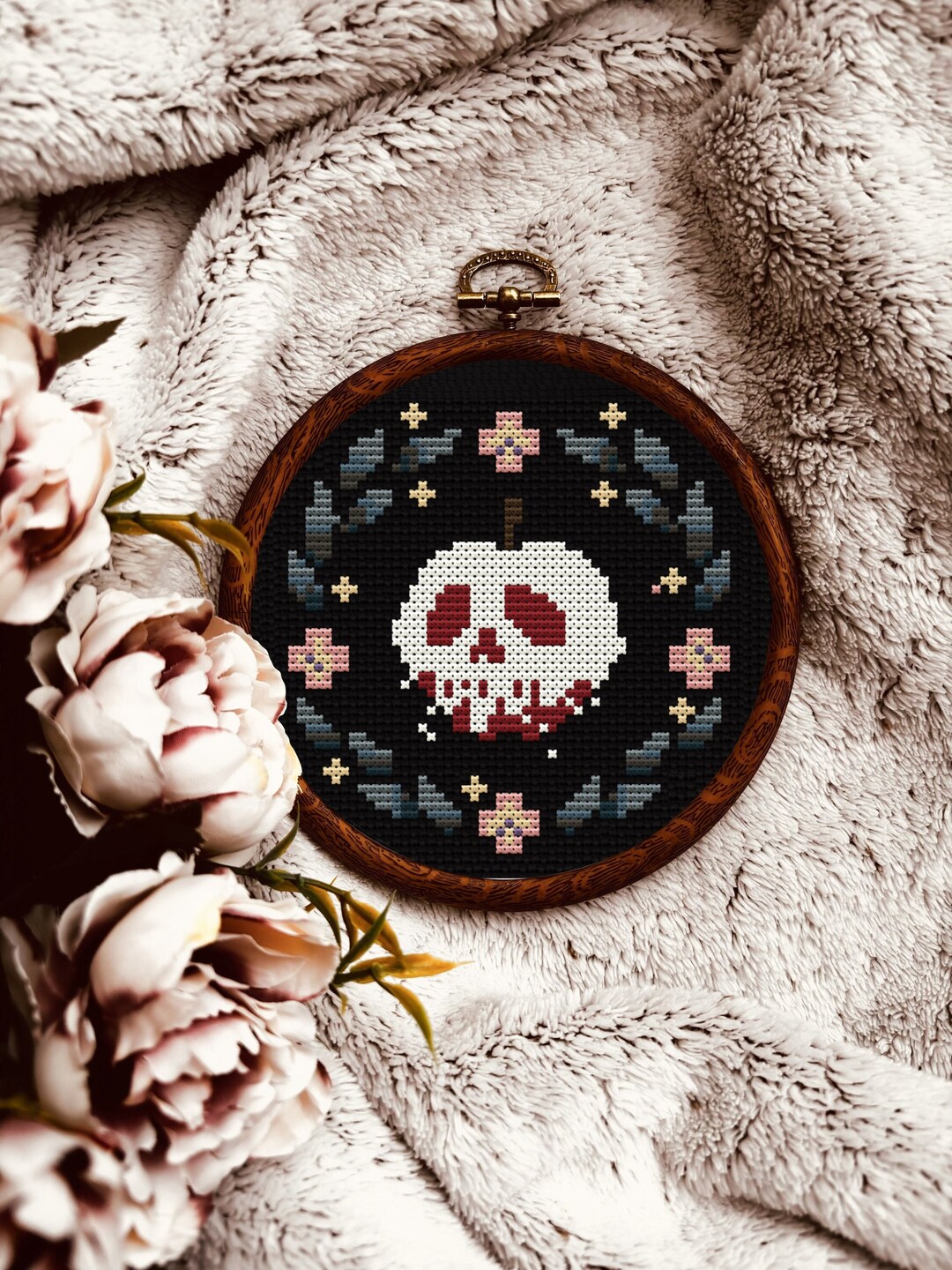 Mini Cross Stitch Pattern PDF - Poisoned Apple - Enchanted Witchy ...