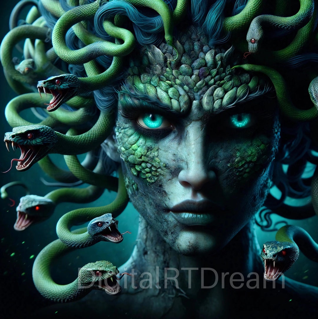 Dangerous Medusa - Fantasy Art - High Resolution - JPG - Digital ...