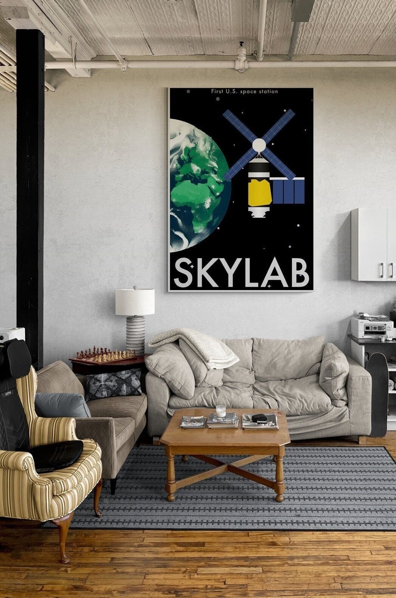 Skylab Poster-first US Space Station Digital Wall Art, Art Prints, Home ...