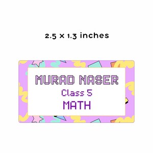 Editable Back to School Name Tags Personalized Pink Name Labels ...