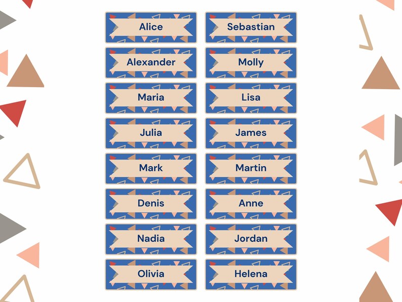 Editable Classroom Name Tags Template Printable Colored Labels Cubby ...