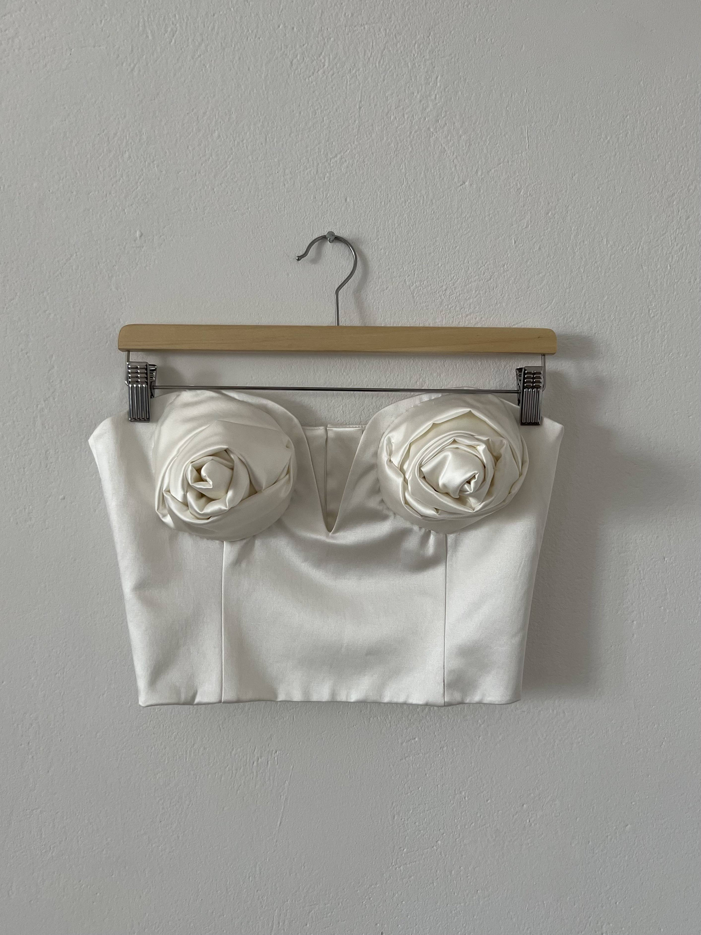 Upcycled Elegant Satin Corset With Roses - Etsy