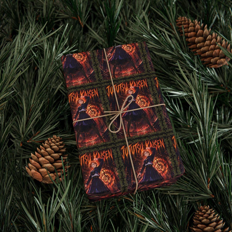 Anime Wood Grain Wrapping Paper | Glossy Matte Finish Gift Wrap Roll - Etsy