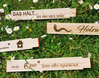 Personalized Meter Stick | Folding Rule | 2 M Length | Beech Wood ...