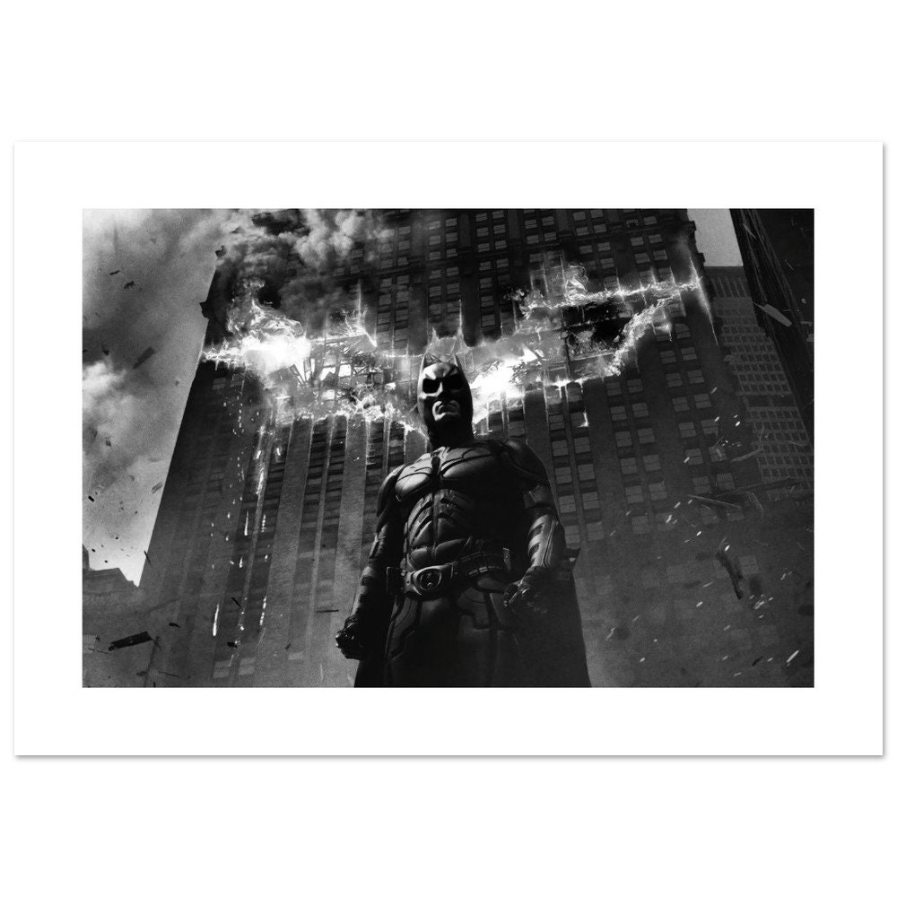 The Dark Knight Poster Border Iconic Batman Film Art, Heath Ledger's ...