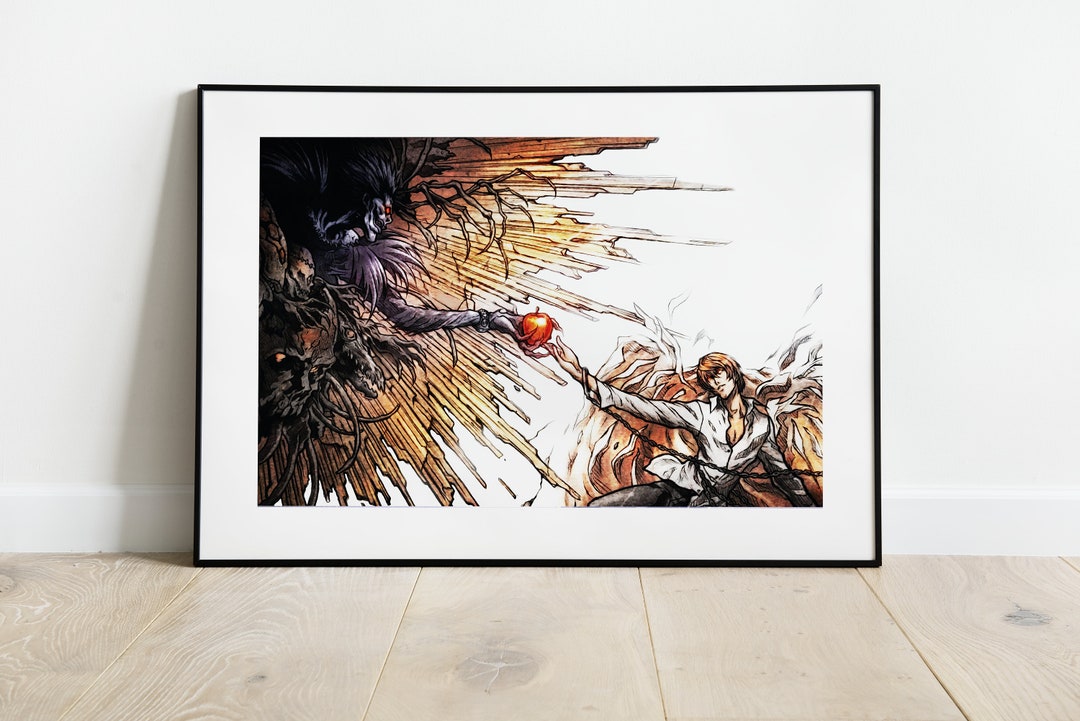 Death Note Apple Poster, Light Yagami Poster, Anime Poster, Death Note ...