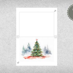 Printable Happy Holidays Card Christmas Tree Ornaments New Year Card ...