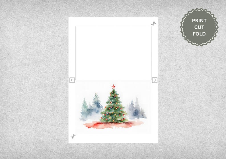 Printable Happy Holidays Card Christmas Tree Ornaments New Year Card ...