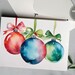 Printable Happy Holidays Card Ornaments Christmas Holidays Card Colors ...