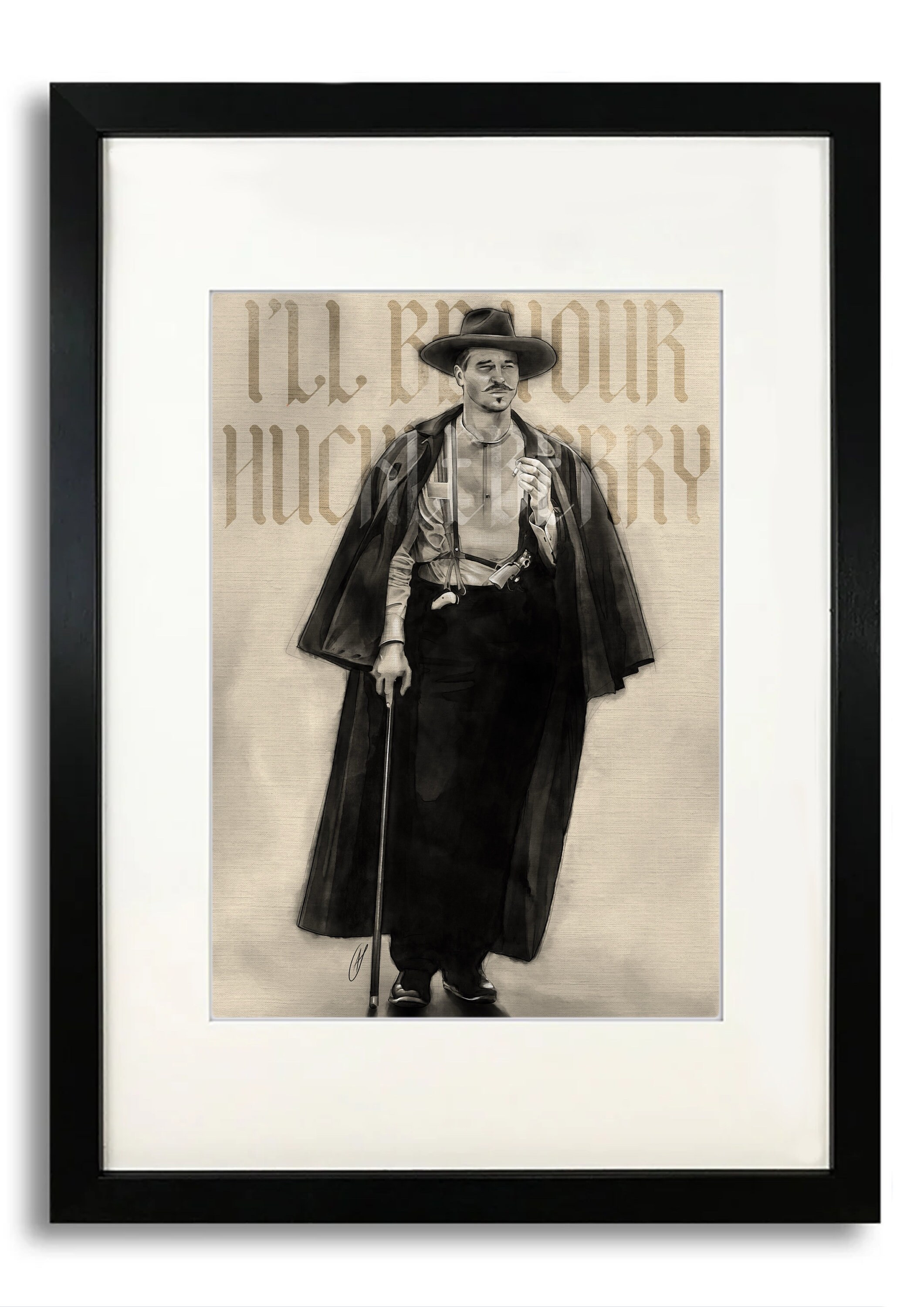 Doc Holliday Art Print 12x8 Tombstone Film Movie Poster. I'll Be Your ...