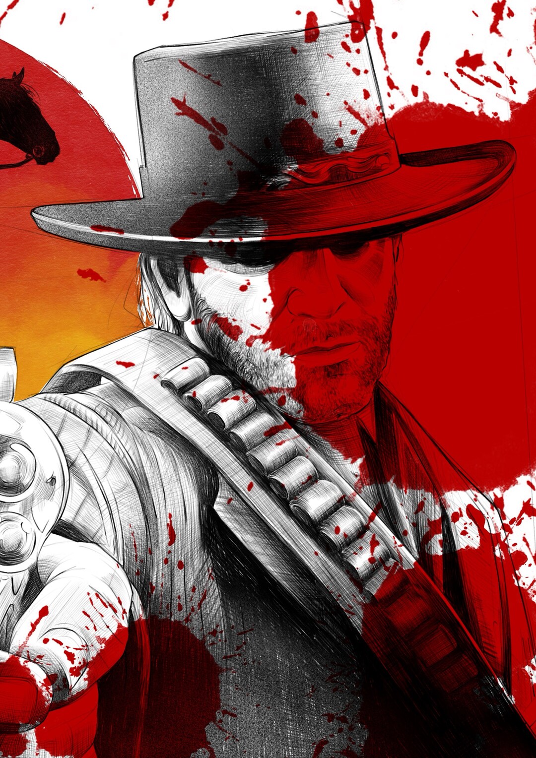 Arthur Morgan Cowboy Art Print. Red Dead Redemption 2. Western Wall ...
