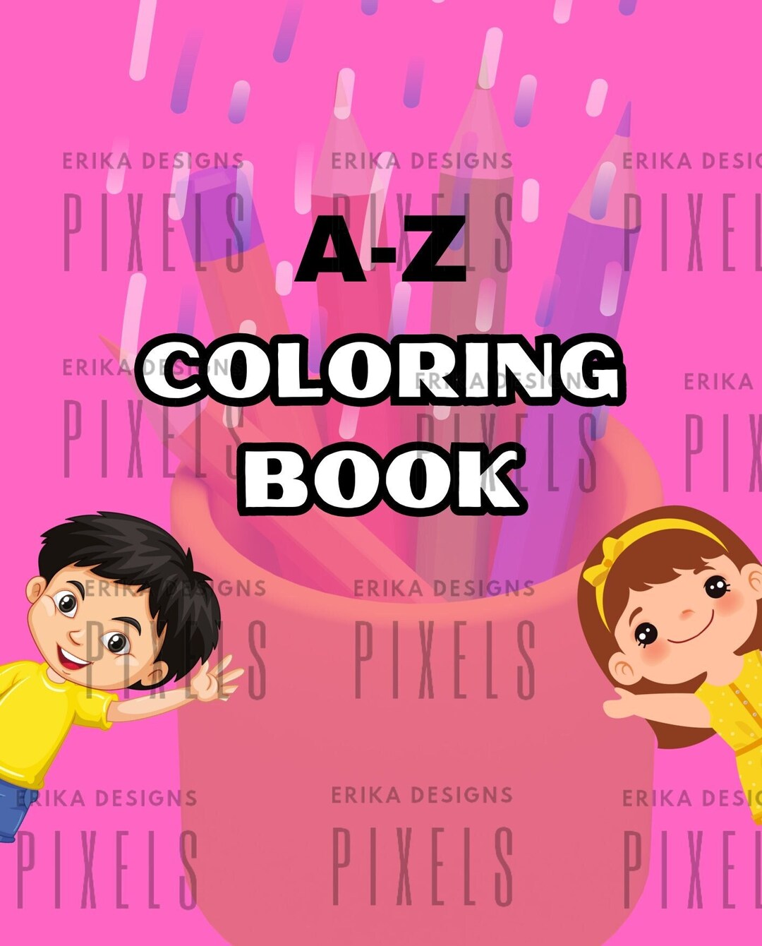 A-Z Coloring Book Busy Book for Kids Learn ABC While Coloring - Etsy