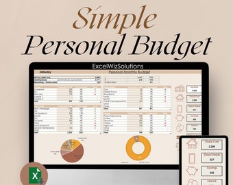 Simple Personal Budget Tracker for Beginners - Etsy