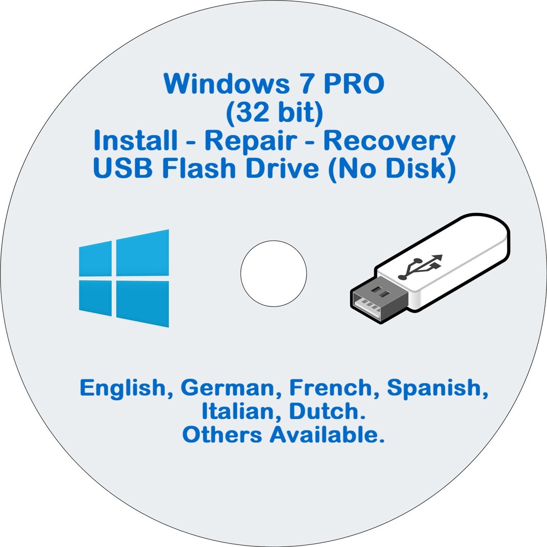 Item 001 : W7 PRO USB 32 Bit - Etsy
