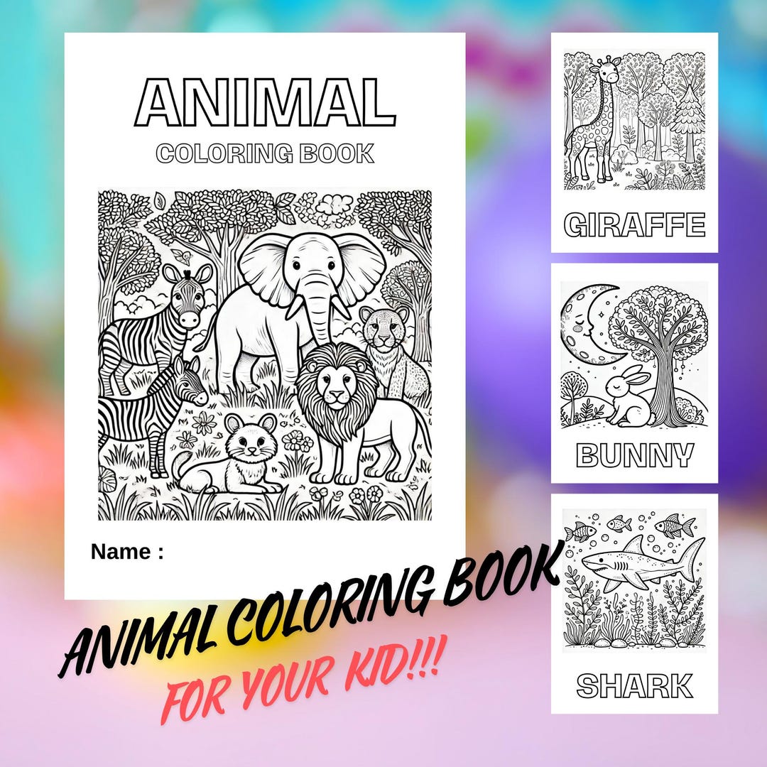 Printable Fun Colouring Sheets for Kids With 20 Pictures and Words ...