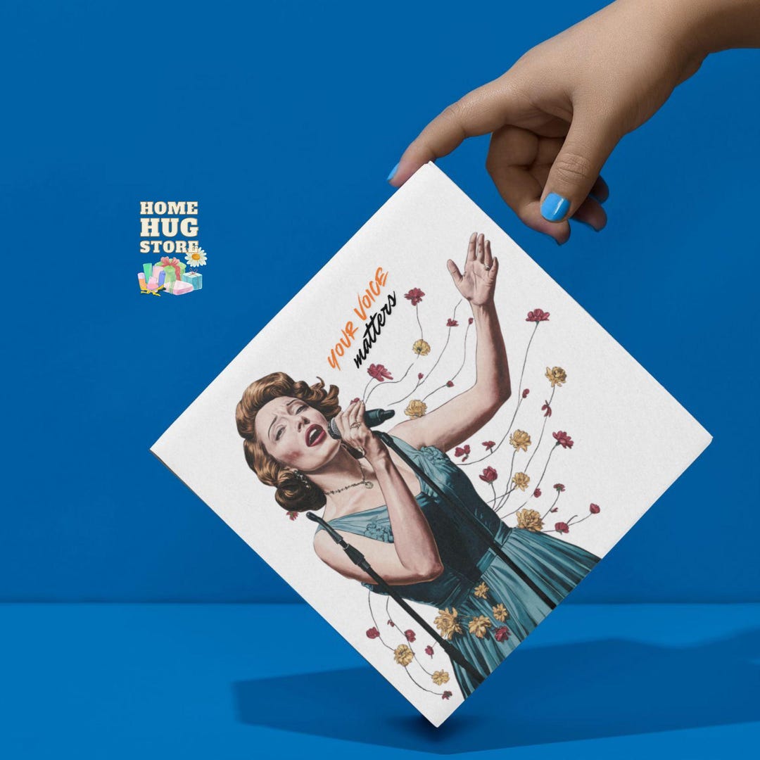 Girl Singing Wall Art, the Value of a Voice, Your Voice Matters, Ai ...