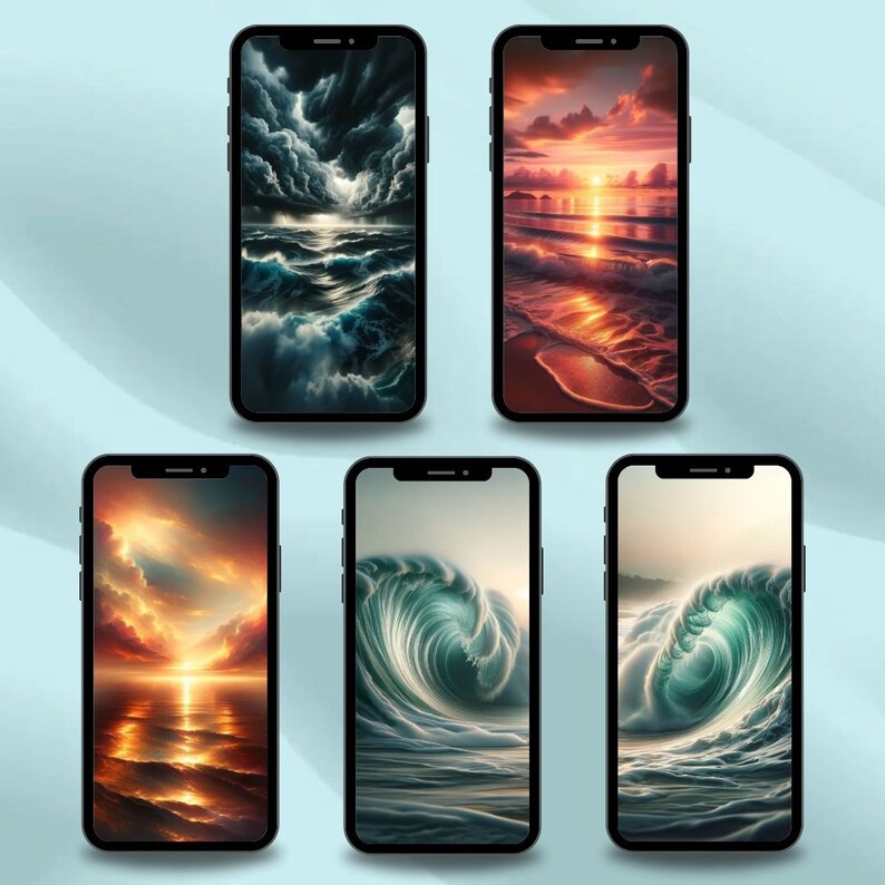 Ocean Theme Smartphone Wallpapers High Quality 8K for Ios & Android - Etsy