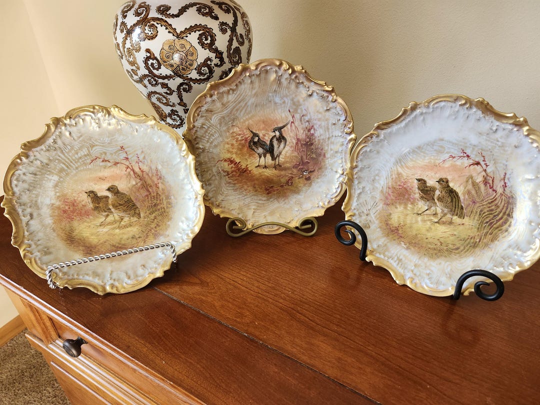 Antique Limoges France Hand Painted Game Bird Plates From the Pillsbury ...
