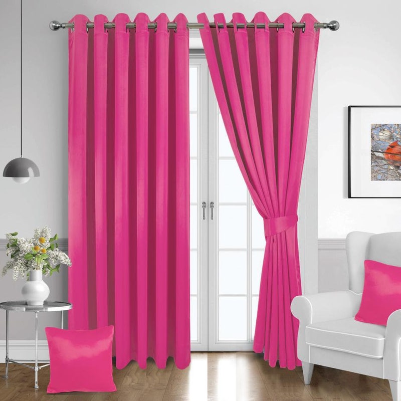 Pink Curtains Eyelets - Etsy UK