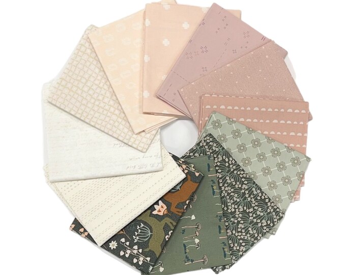 Art Gallery Curated Fat Quarter Bundle + 12 Fat Quarters + Green Purple ...
