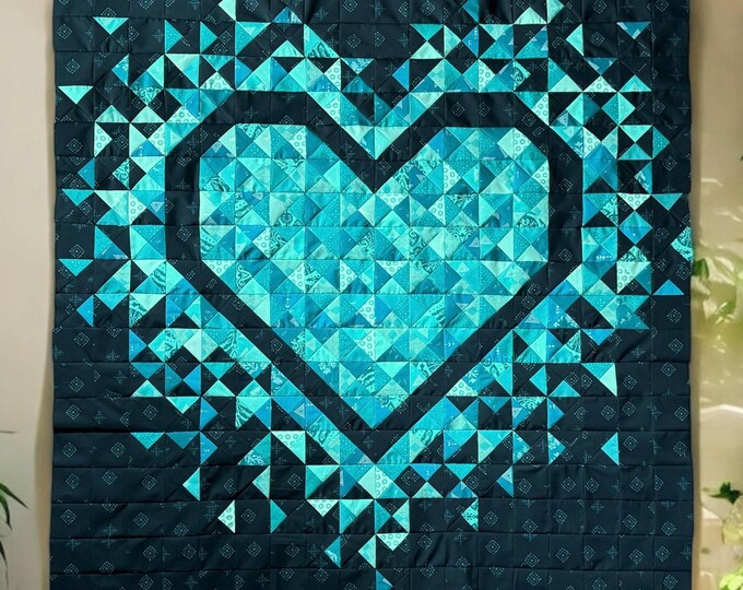 Exploding Heart Quilt Kit + Scrappy Heart Quilt Kit + Mini or Large ...
