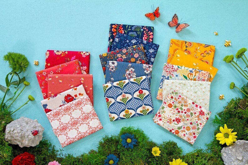 Art Gallery the Flower Fields Fat Quarter Bundle 15 Fat Quarters Bright ...