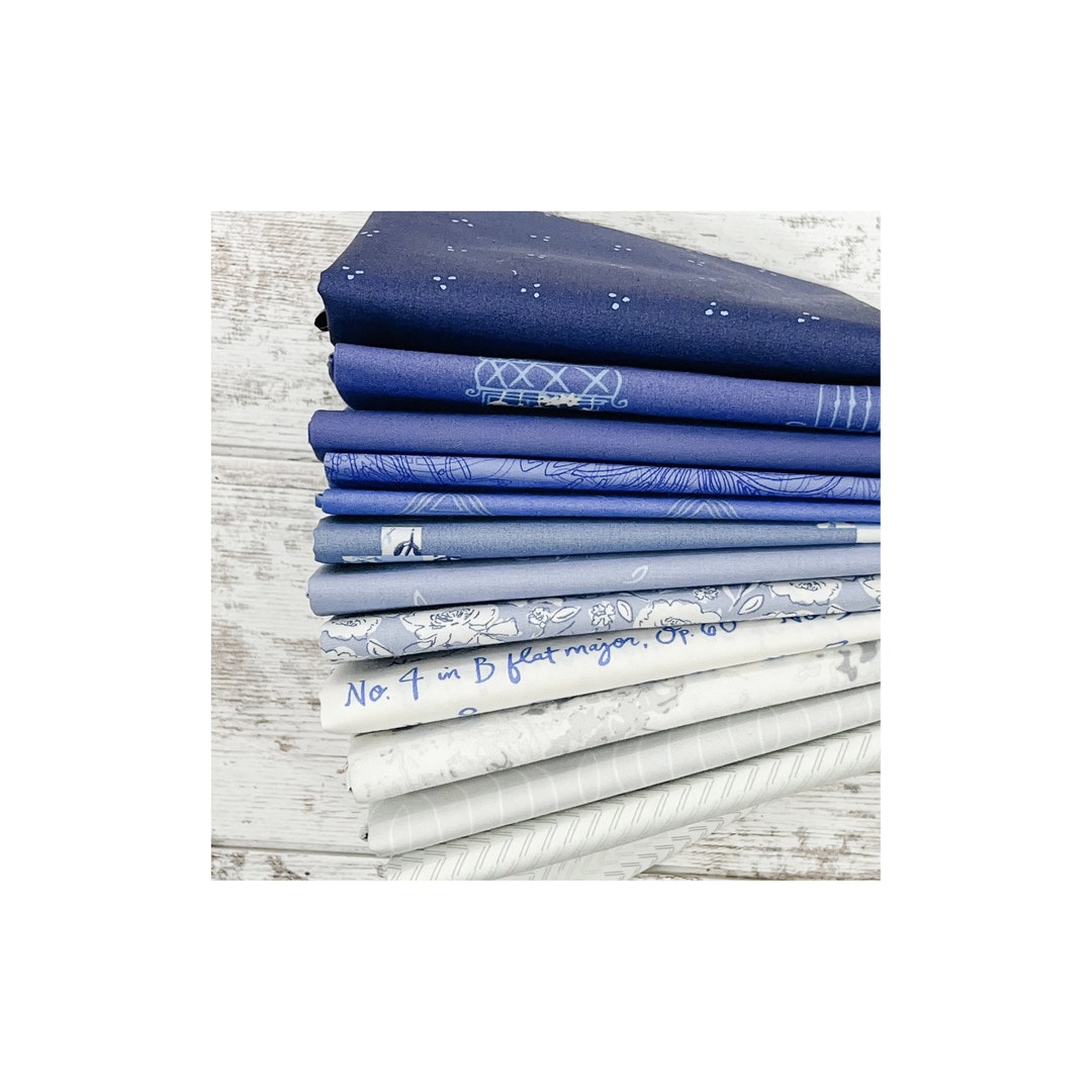 Art Gallery Curated Fabric Bundle Frosted Blueberry 12 Fabrics Fat ...