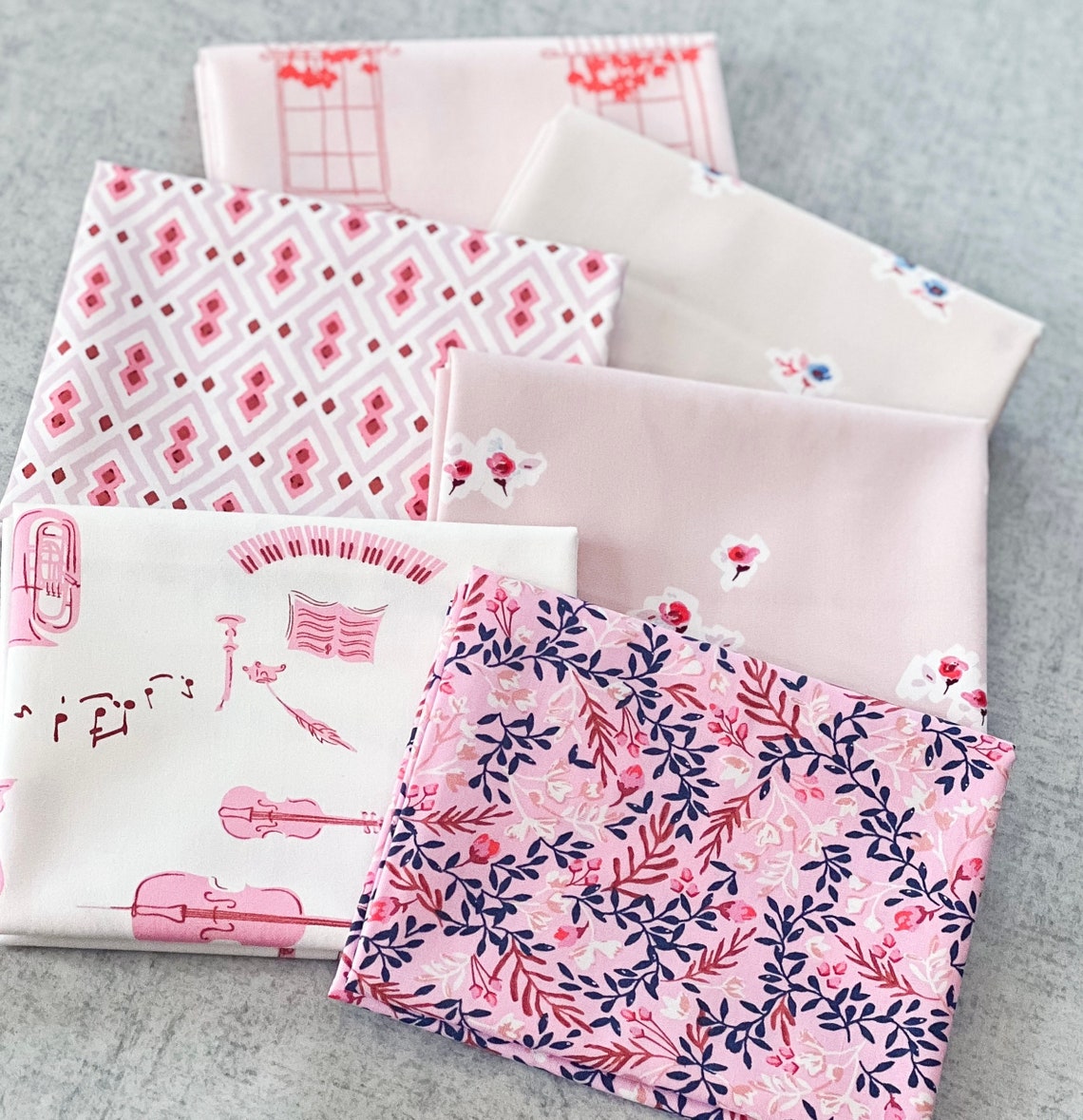 SALE Art Gallery Fat Quarter Bundle 6 Fat Quarters Pink Fat Quarter ...