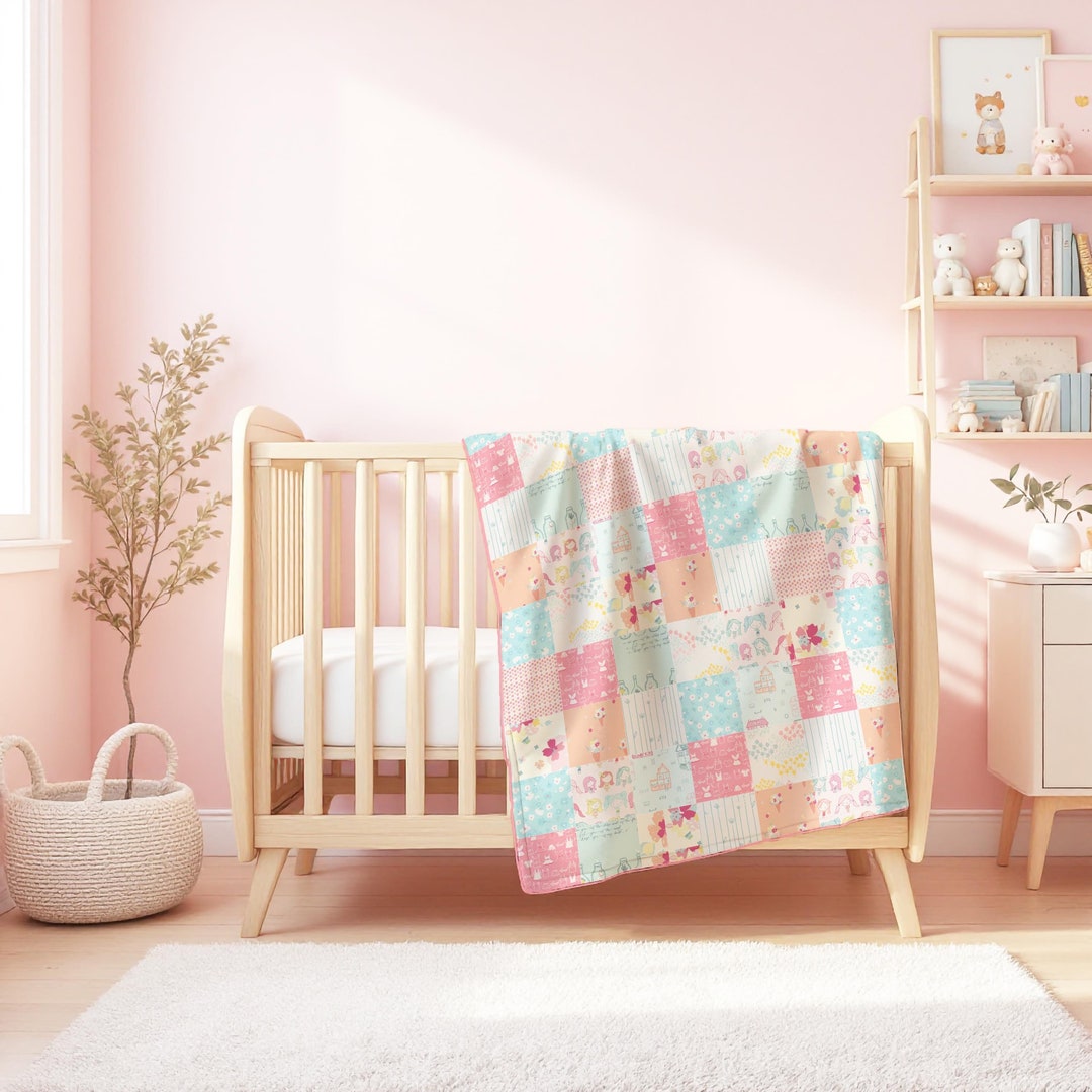 PRECUT Baby Girl Quilt Kit Baby Girl Patchwork Quilt Kit 40x55 Precut ...