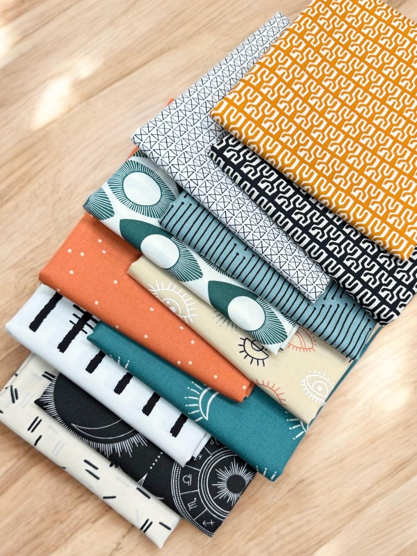 Luna and Laurel Fabric Bundle + 11 Fabrics + Modern Celestial Fabric ...