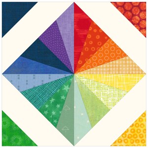 FPP Block Pattern + Foundation Paper Piece Block Pattern + Rainbow ...