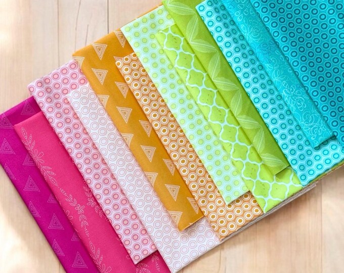 CLEARANCE + Black and White Fabric Bundle + 10 Fabrics + Half Yard ...