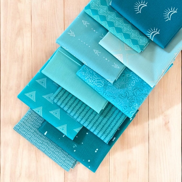 Teal Fabric - Etsy