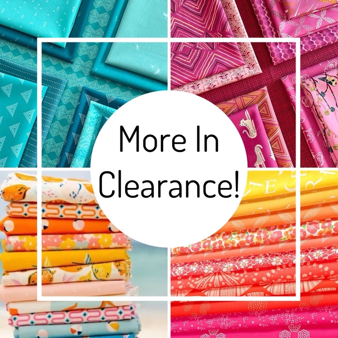 CLEARANCE + Red Orange Yellow Fabric Bundle + 10 Fabrics + Fat Quarter ...