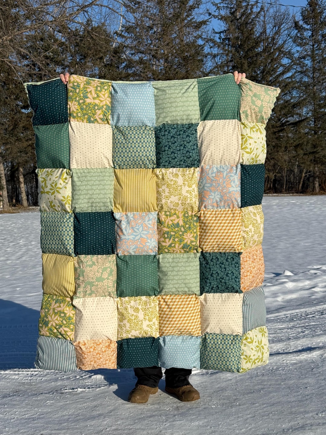 Puff Quilt Throw Blanket + 50"x60" + Quilted Weighted Blanket ...