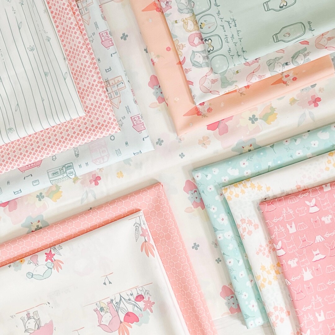 CLEARANCE + Baby Girl Fat Quarter Bundle + 12 Fabrics + Baby Girl Quilt ...