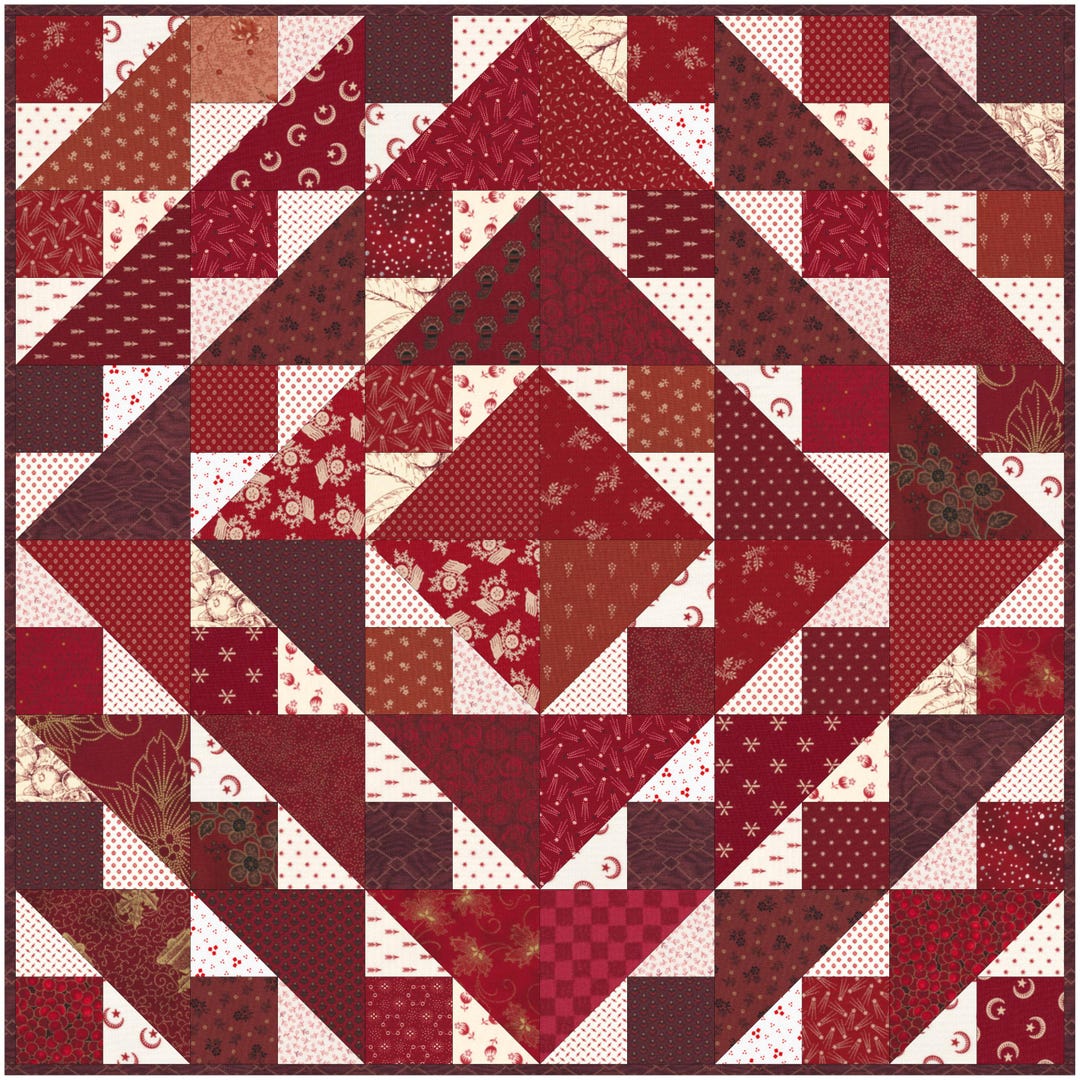 FPP Block Pattern + Foundation Paper Piece Block Pattern + 7 Sizes ...
