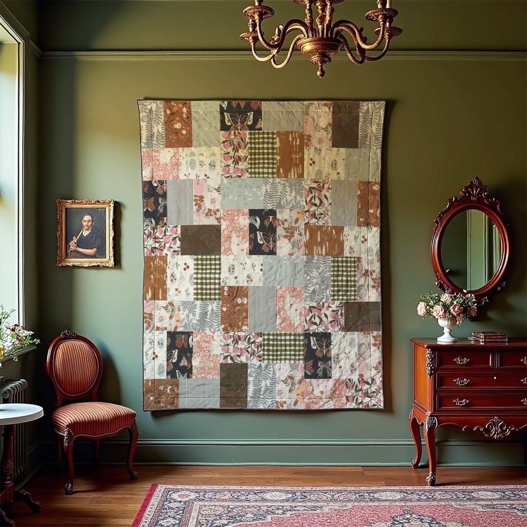 PRECUT Cottagecore Quilt Kit + Moody Nature Quilt Kit + Patchwork Quilt ...