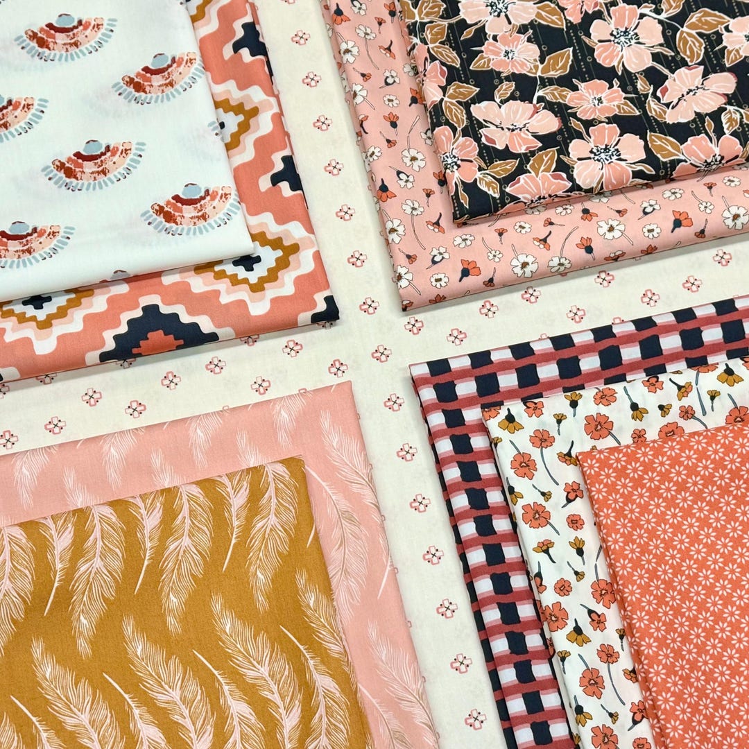 CLEARANCE Fabric Bundle + 10 Fabrics + Modern Boho Fabric + Fat Quarter + Half Yard + Full Yard ...