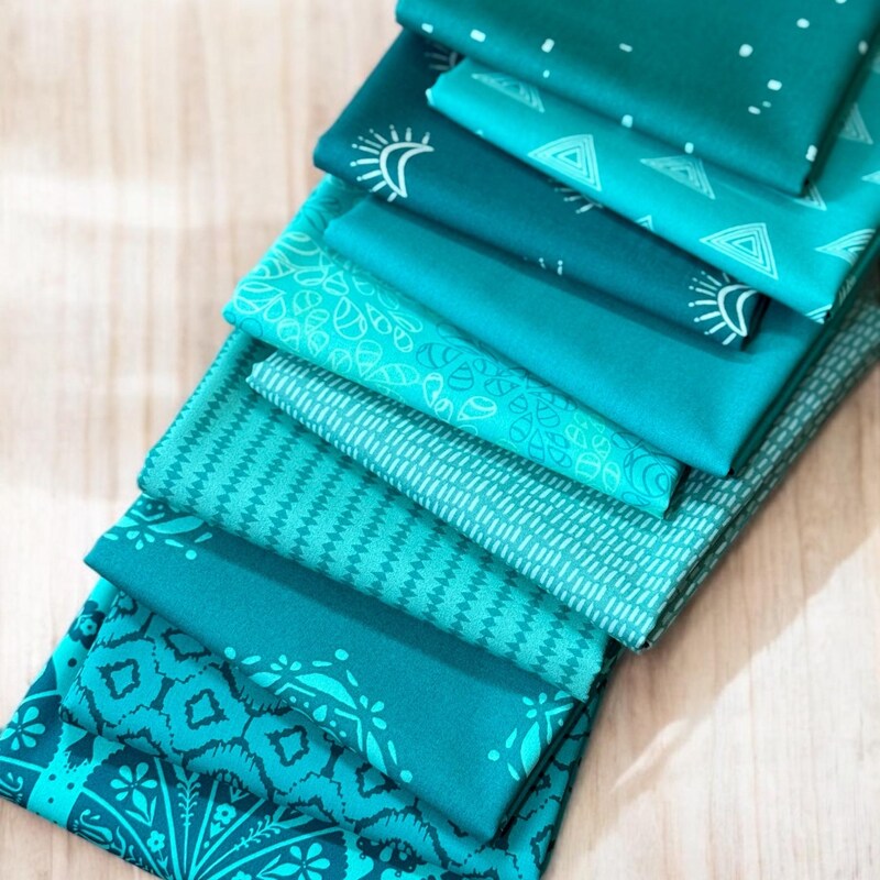 Teal Quilt Fabric - Etsy