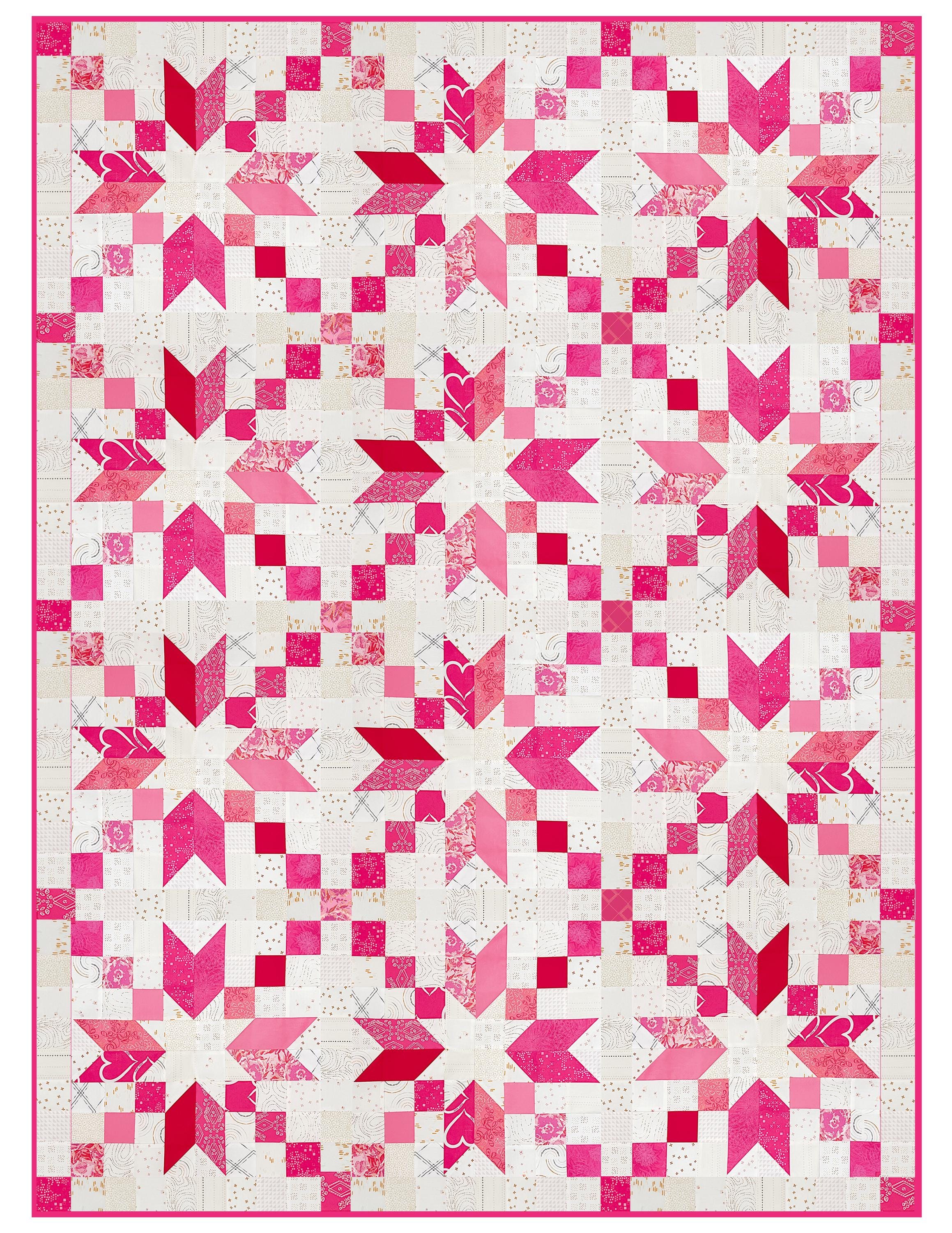 Digital + Starlink Quilt Pattern + Scrappy Fat Quarter Quilt Pattern ...