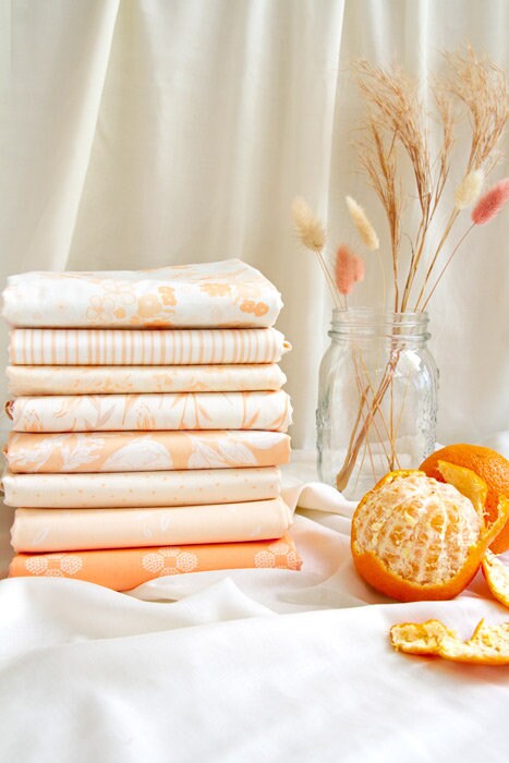 Art Gallery Nectarine Fusion Fat Quarter Bundle 10 Fat Quarters Orange ...