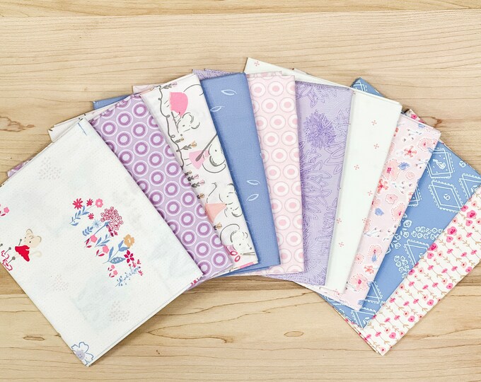 Art Gallery Curated Fat Quarter Bundle + 10 Fat Quarters + Pink Purple ...