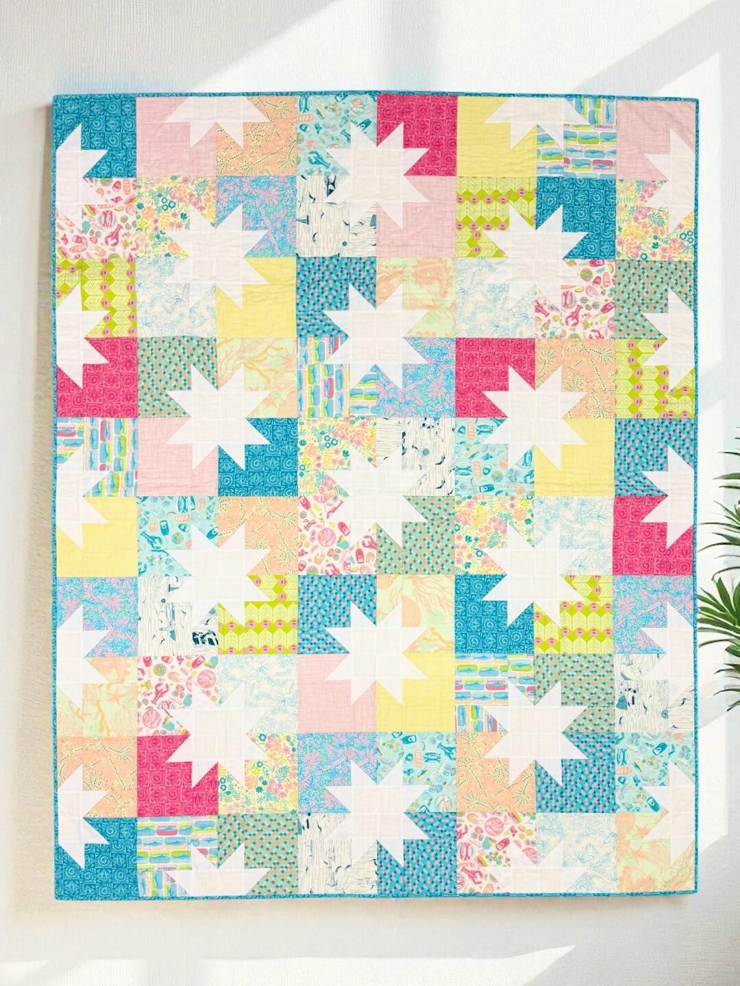 Star Pop II Quilt Kit + Quilty Love + Large Throw 60x75 + Art Gallery ...