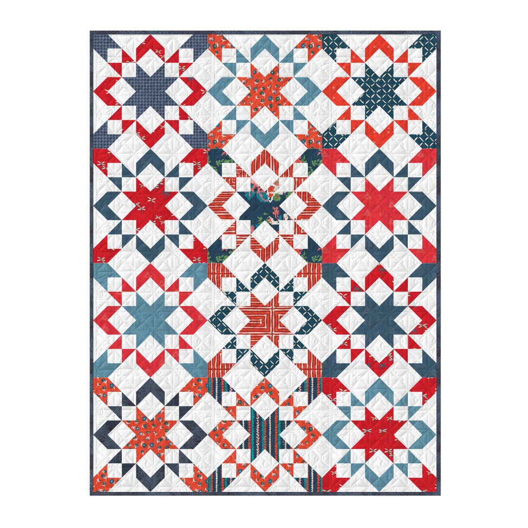 Starly Quilt Kit + Cotton and Joy + Patriotic Quilt Kit + Patriotic ...
