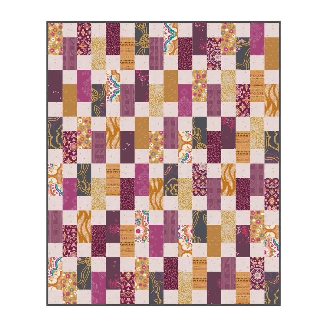 CLEARANCE Quilt Kit Everything Included Boho Quilt Large Throw Quilt ...