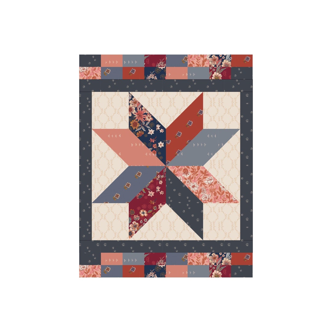 Large Star Quilt Kit Simple Star Quilt Kit Rustic Country Star Quilt ...